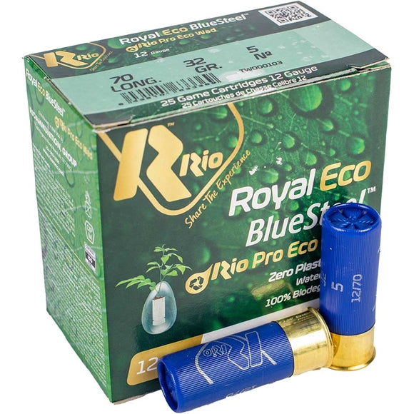 Rio Royal Eco Bluesteel Jagtpatroner - Kal. 12/70 – JAFI
